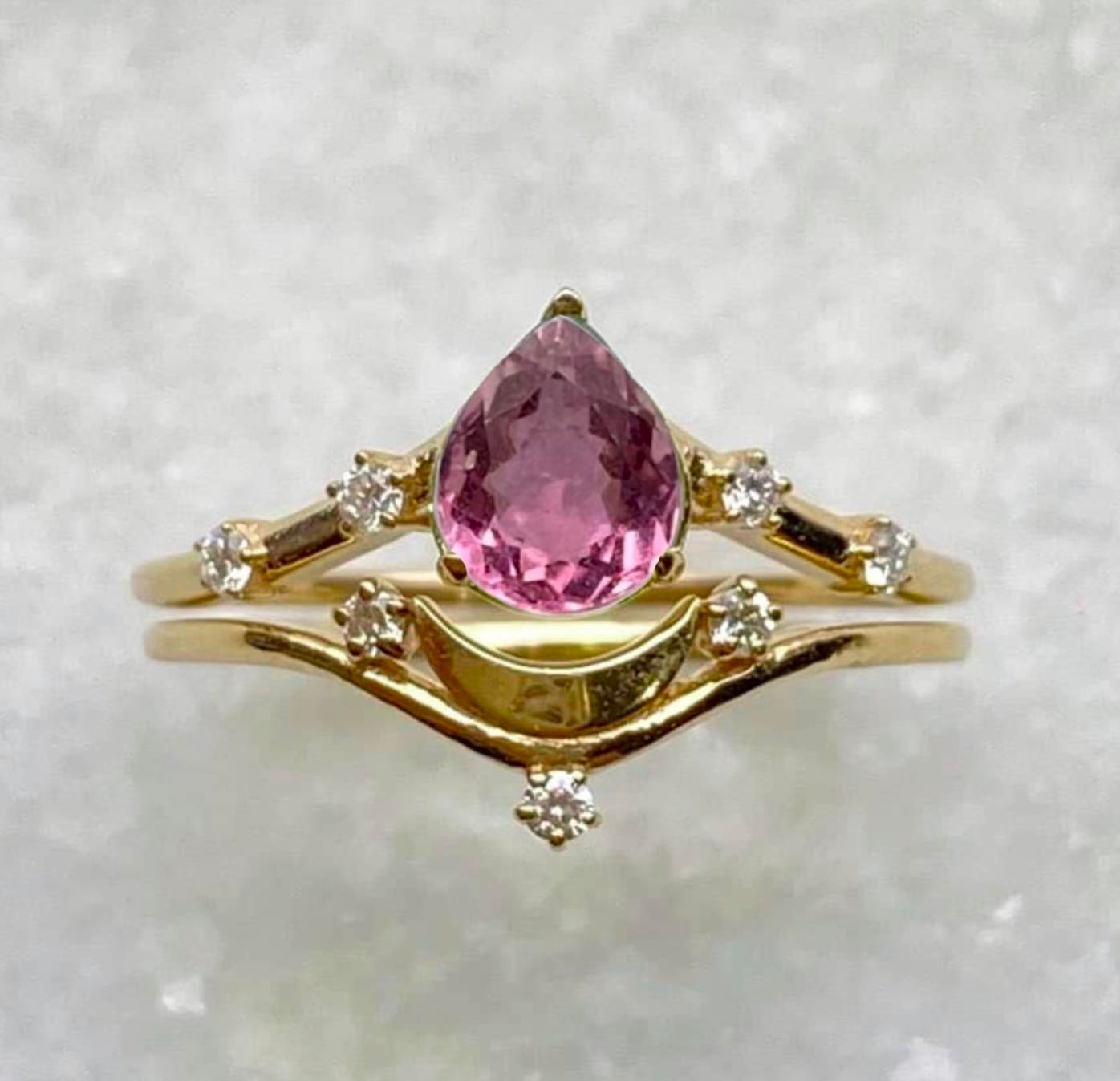 Customizable Luna Wedding Set - Pink Tourmaline – Magick Alchemy