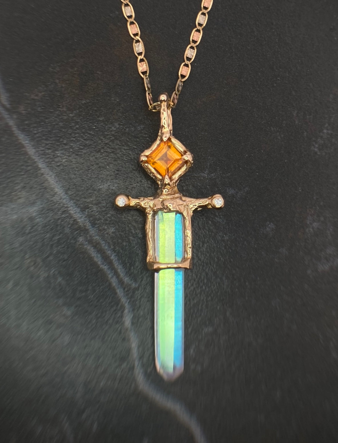 Xena Sword Talisman - Mandarin Garnet – Magick Alchemy